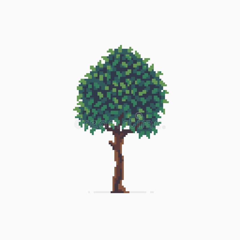 Arbustos em Pixel Art ilustração do vetor. Ilustração de jardinar ...