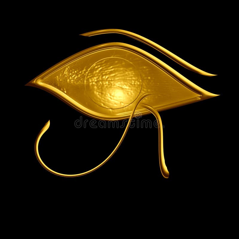 Goldenes Auge Von Horus-Symbol Stock Abbildung - Illustration von ...
