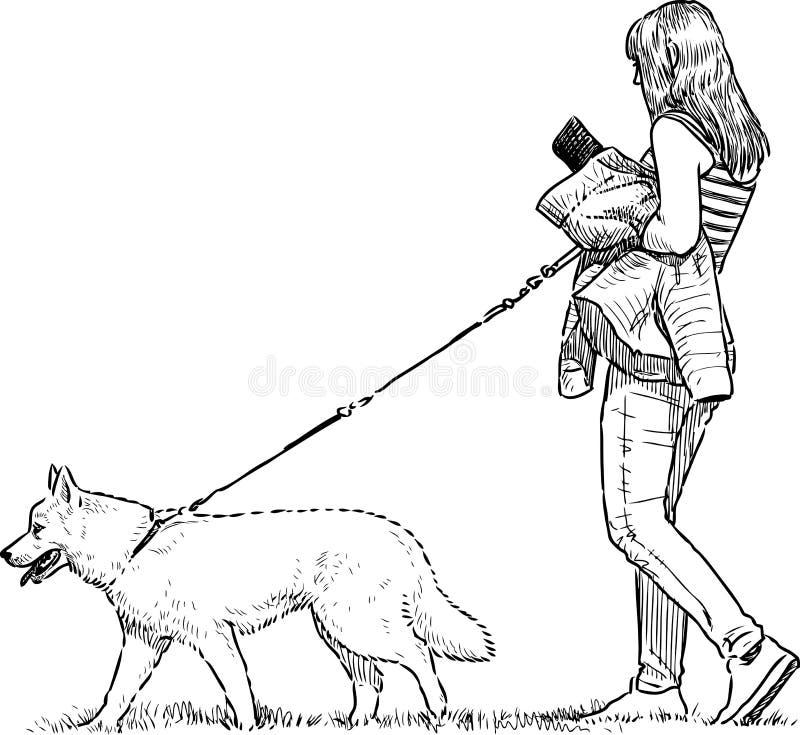 Älsklings- Flicka Och Henne Vektor Illustrationer - Illustration av ...