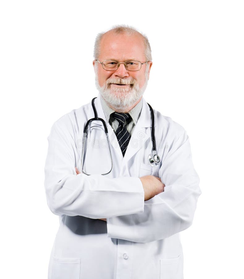 Nachdenklicher älterer Arzt in Einer Klinik Stockfoto - Bild von ...