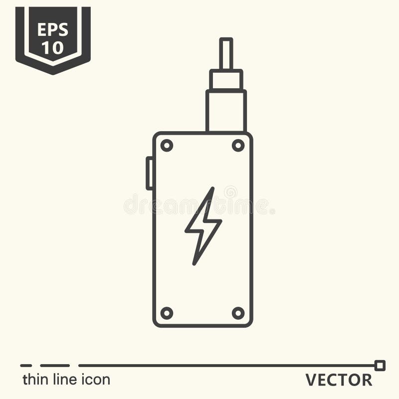 Pictogram Van De Vloeistof of Het Sap Van Vape Met Spooksilhouet ...
