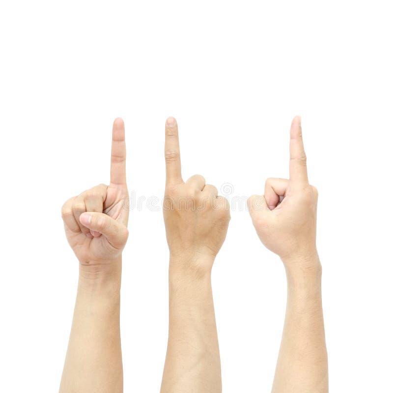 Vrouwenhand Die Twee Vingers Toont Stock Afbeelding - Image of ...