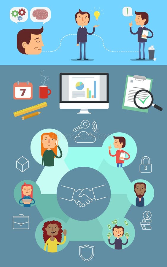 Échange D'idées, Idée, Réalisation Illustration de Vecteur ...