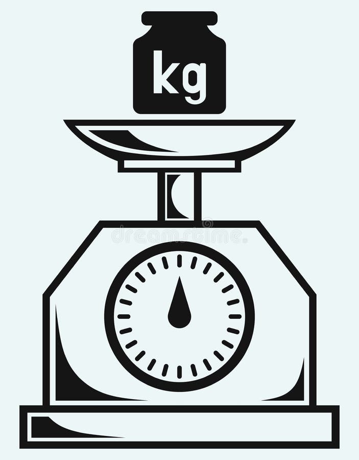 Échelle De Poids Et Kilogramme De Poids Illustration de Vecteur ...