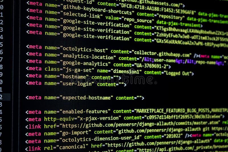 Écran De Code Source. Code De Programmation. Inscription Du Script ...