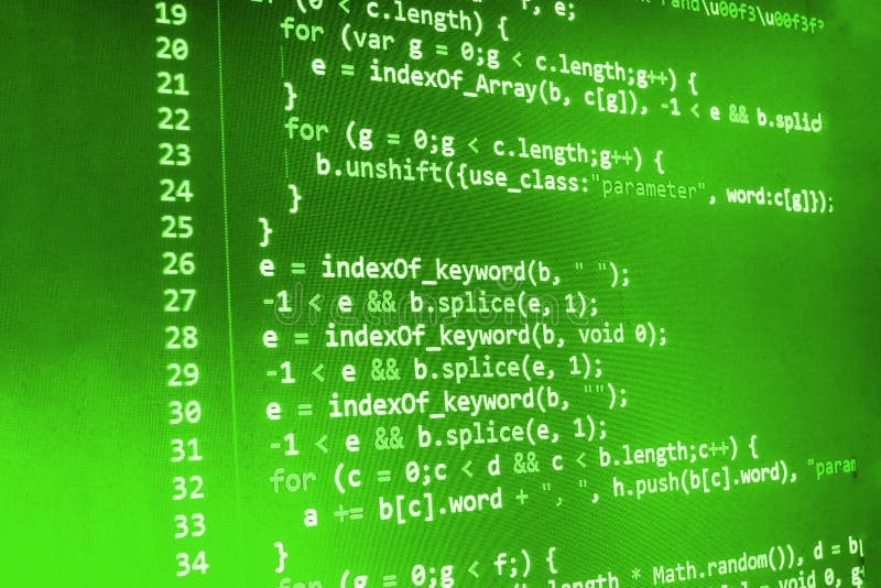 Écran De Programmation De Code Source De Codage Photo stock - Image of ...