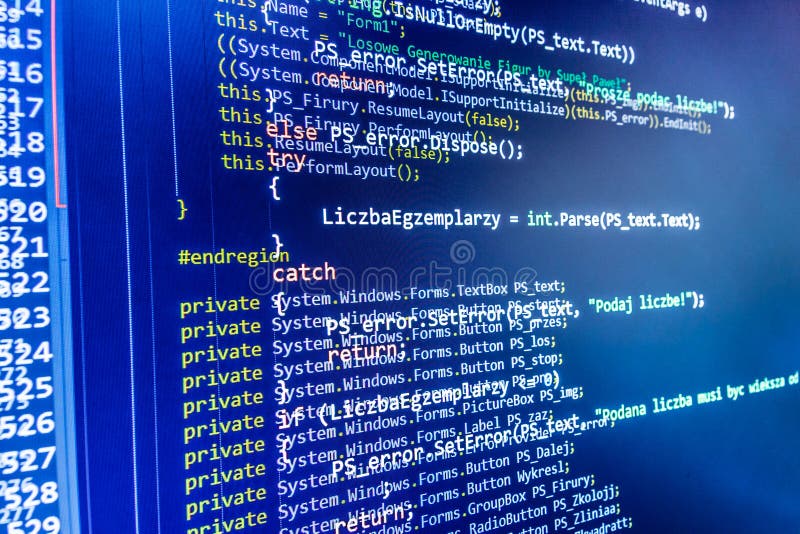 Écran De Programmation De Code Source De Codage Photo stock - Image du ...