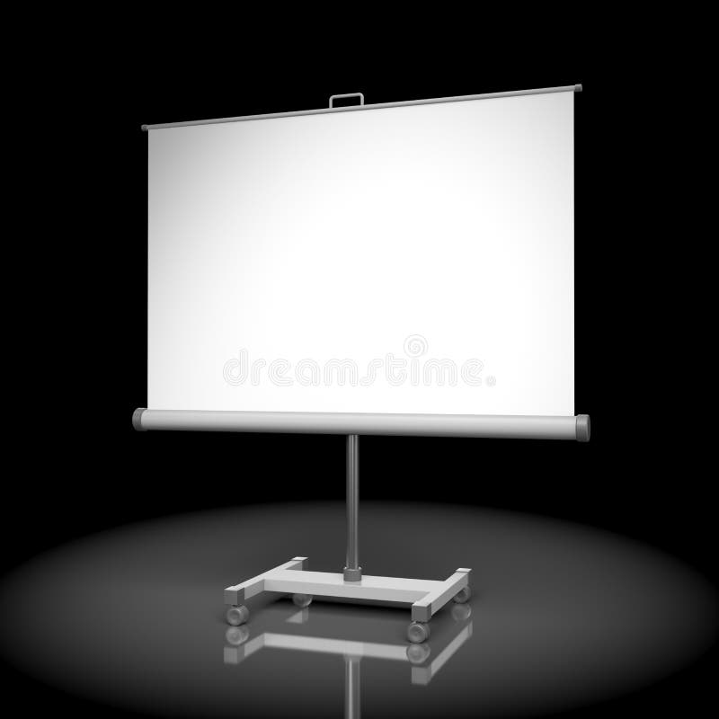 Écran Ou Tableau Blanc De Projection Illustration Stock - Illustration ...