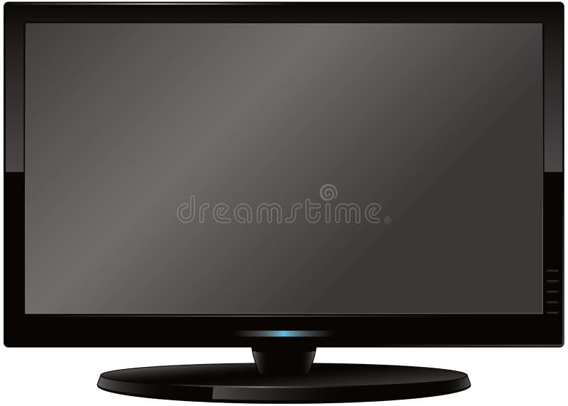 Écran plat moderne TV illustration stock. Illustration du letterbox ...