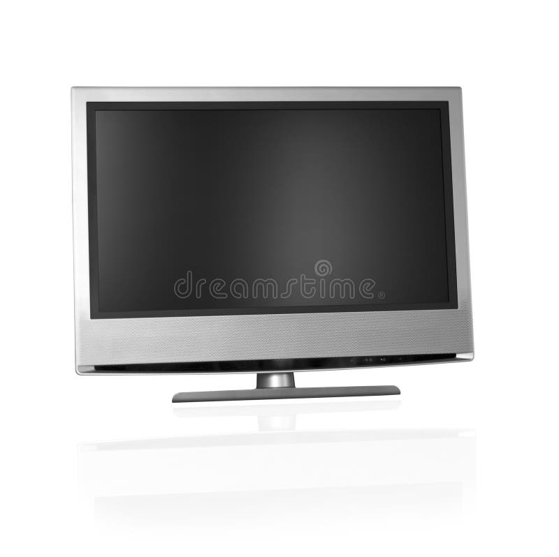Écran plat TV image stock. Image du plat, film, matériel - 1158653