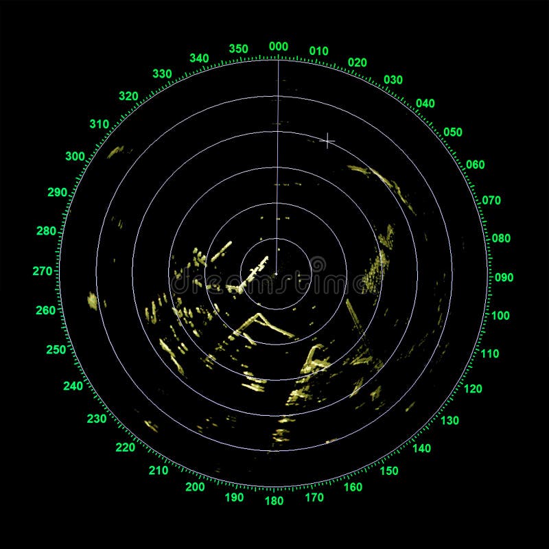 Écran Radar Moderne Vert De Bateau Photo stock - Image du maritime ...