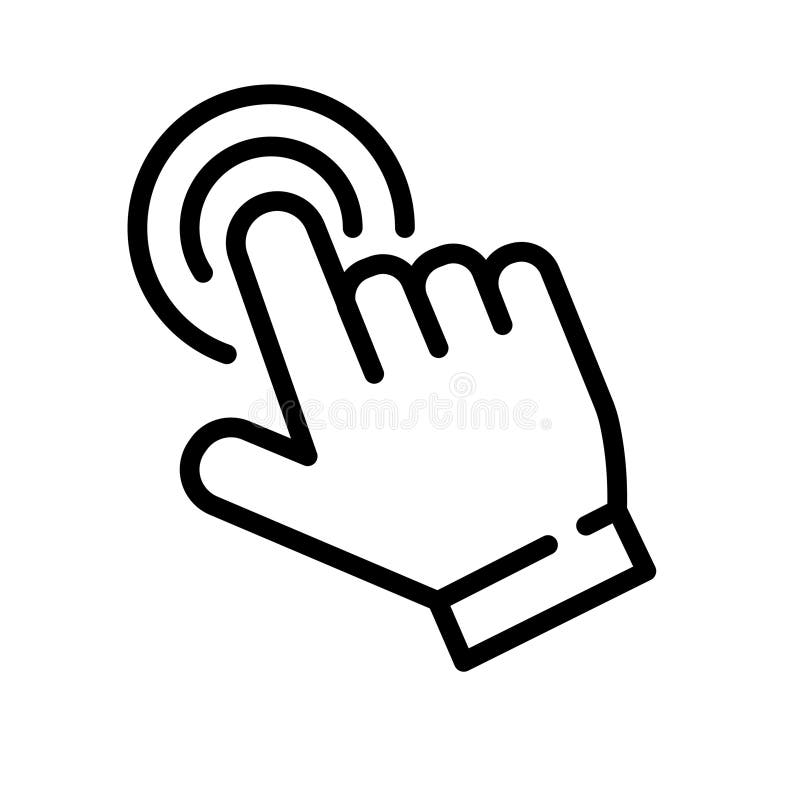 écran Tactile Touche Main Touche Touche Touche Touche Illustration de ...