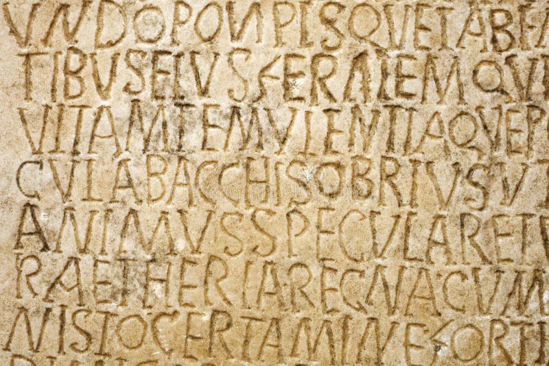 Écriture latine photo stock. Image du antiquité, lettres - 31053004