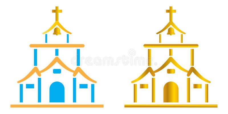 Dessin Des édifices De L'église à Doodles Illustration Tirée à La Main ...