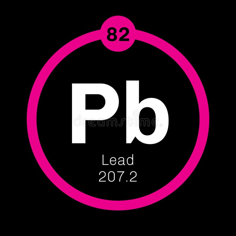 Élément Chimique Pb De Plomb Signe De Plomb Avec Numéro Atomique ...