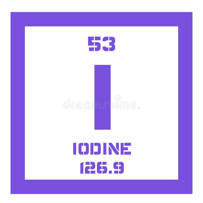 Élément chimique d'iode illustration de vecteur. Illustration du ...
