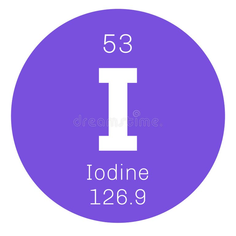 Élément chimique d'iode illustration de vecteur. Illustration du ...