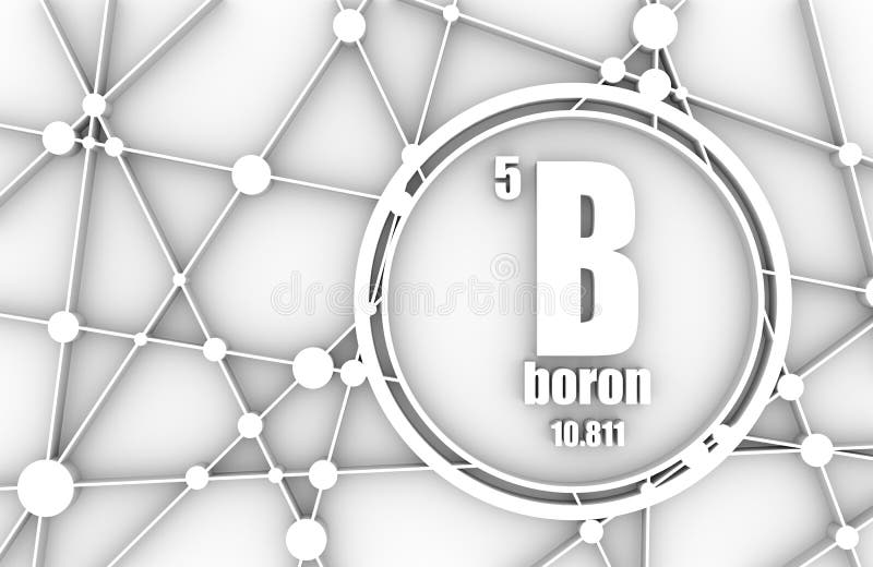 Signe D'élément Chimique De Bore Avec Le Numéro Atomique Et Le Poids ...