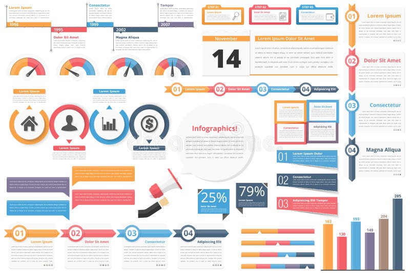 Éléments d'Infographic illustration de vecteur. Illustration du ...