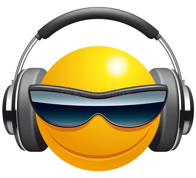 Smiley DJ illustration stock. Illustration du smiley - 18738892