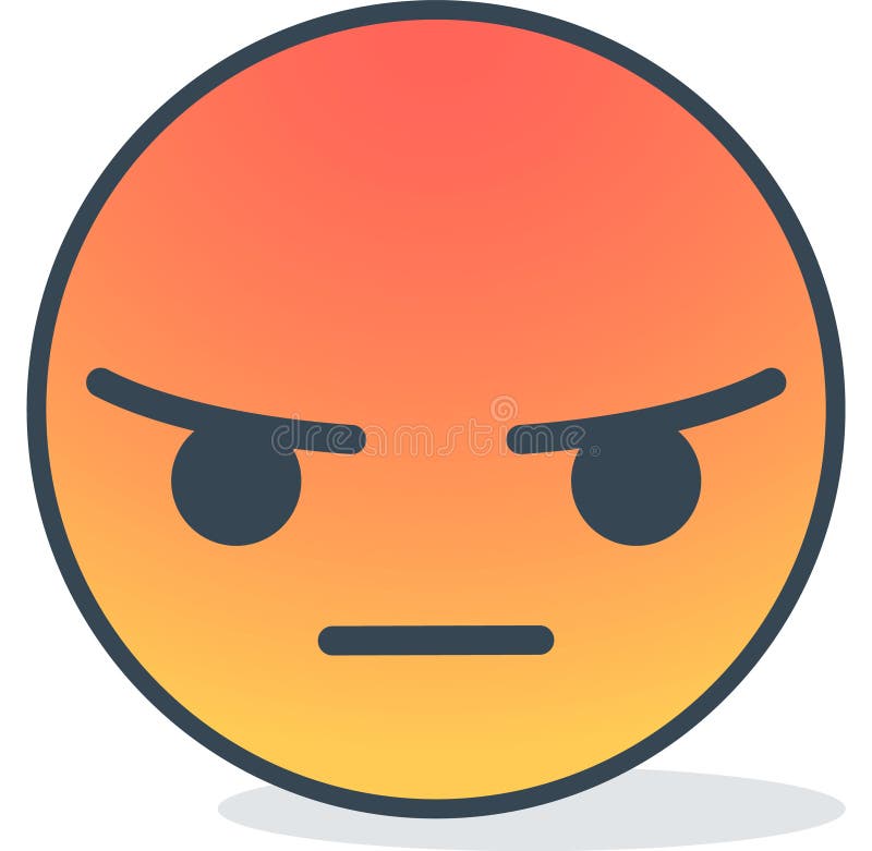 Émoticône Fâchée, Emoji, Smiley - Dirigez L'illustration Illustration ...