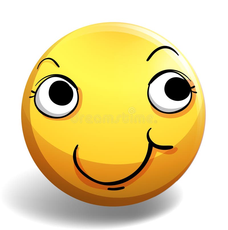 Smiley de rougissement illustration stock. Illustration du joyeux ...