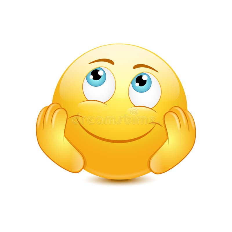 Émoticône rêveuse illustration de vecteur. Illustration du gens - 40231654