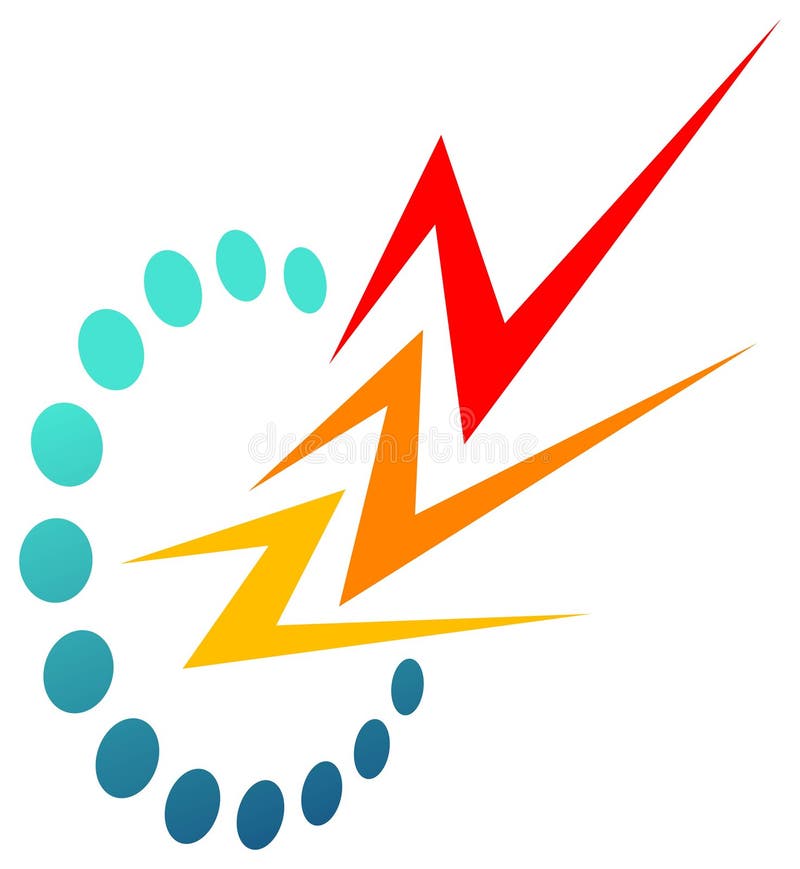 Illustration De Vecteur De Logo De Courant électrique De Foudre Avec L ...