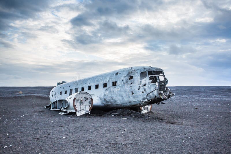 Épave D'un Avion Dakota, Islande Photo stock - Image du accident ...