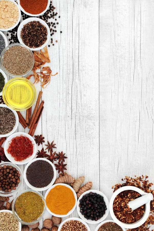 Épice Et Herb Abstract Border Photo stock - Image du ingrédient, régime ...