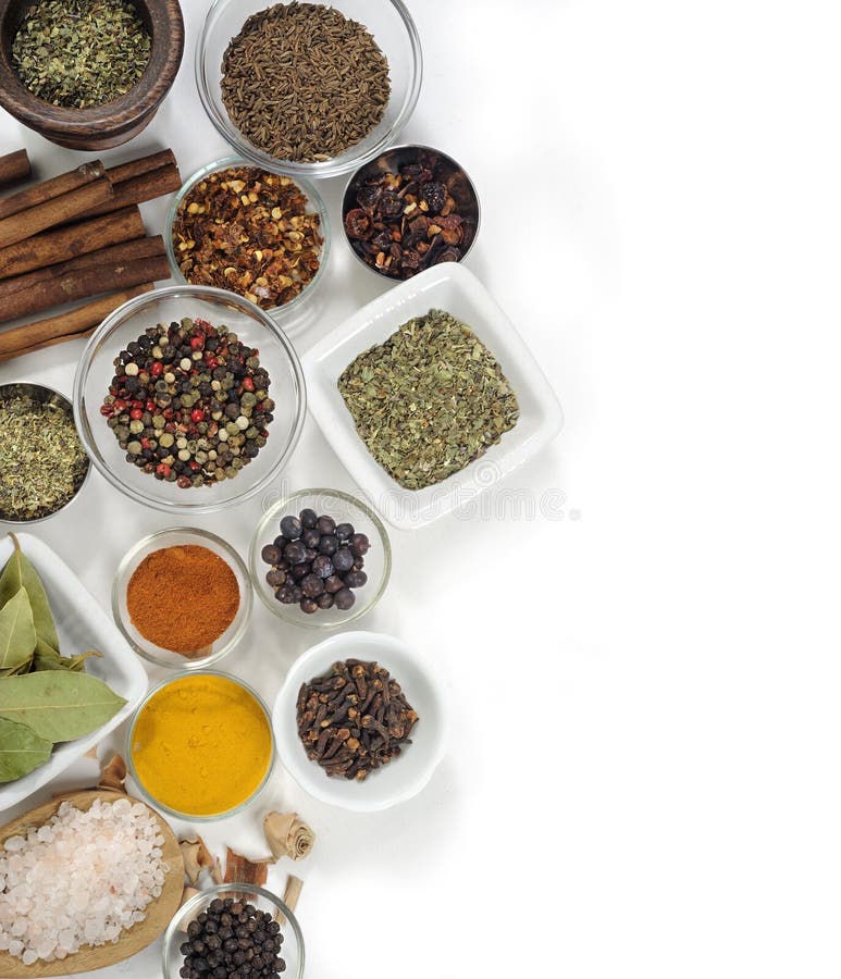 Différents Types D'épice Sur Une Cuillère En Bois Vente Des épices ...