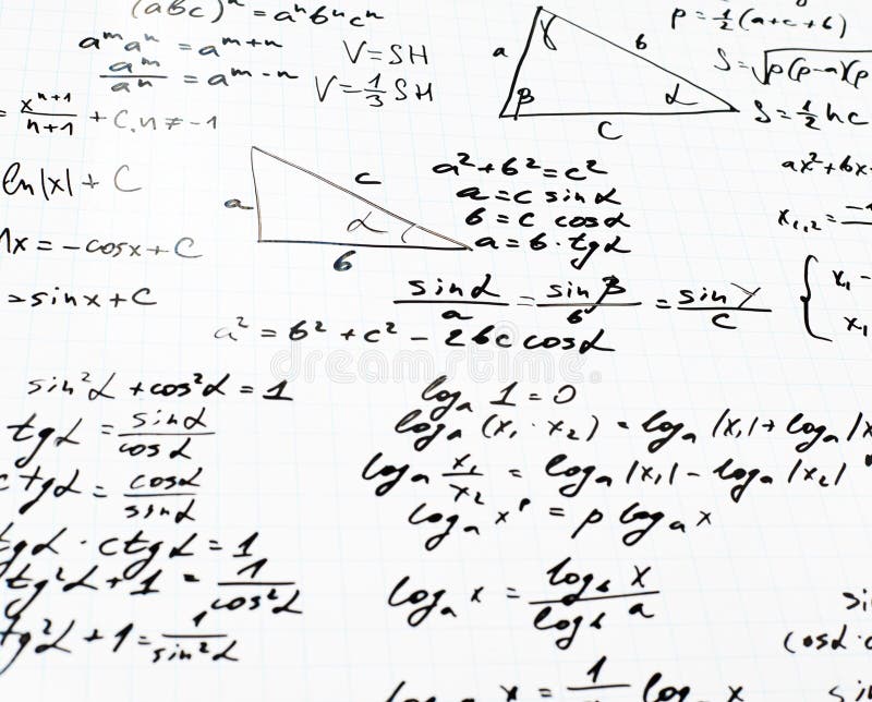 Équations Et Formules De Maths De Trigonométrie Image stock - Image du ...