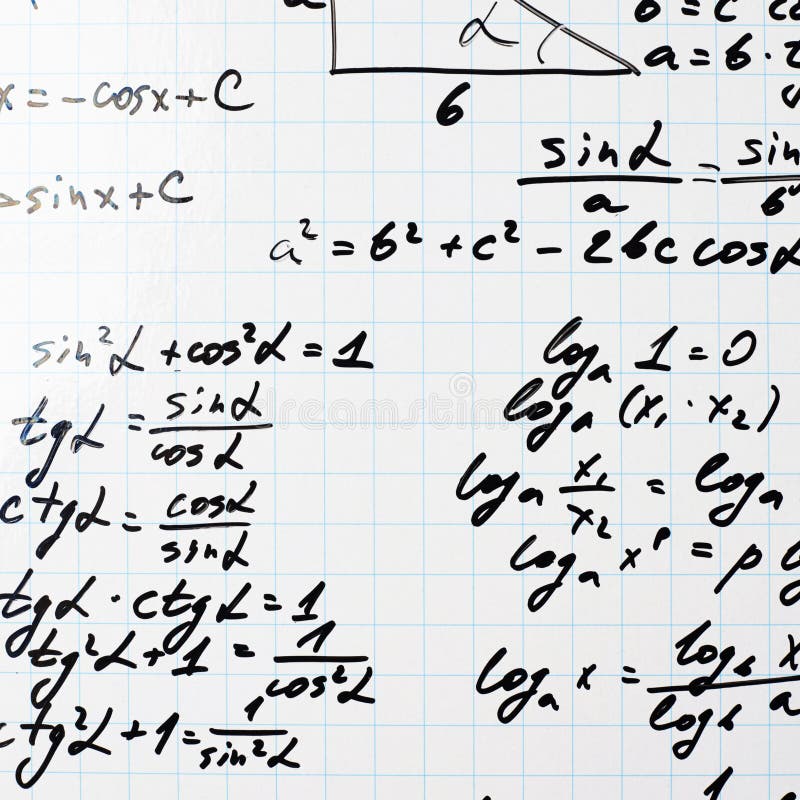 Équations Et Formules De Maths De Trigonométrie Photo stock - Image du ...