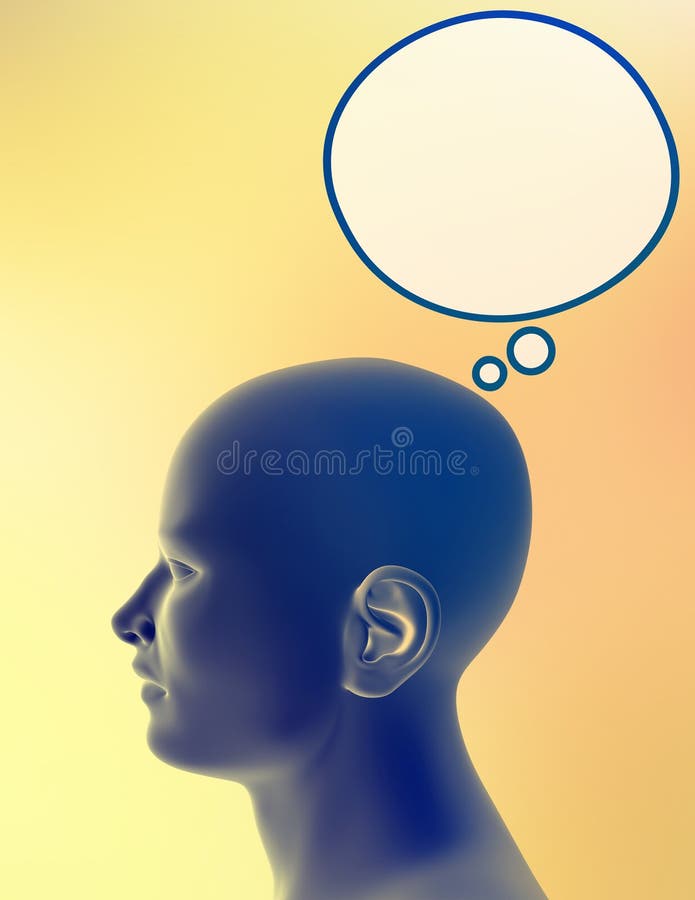 Bulle De Pensée - Personne Pensante Illustration Stock - Illustration ...