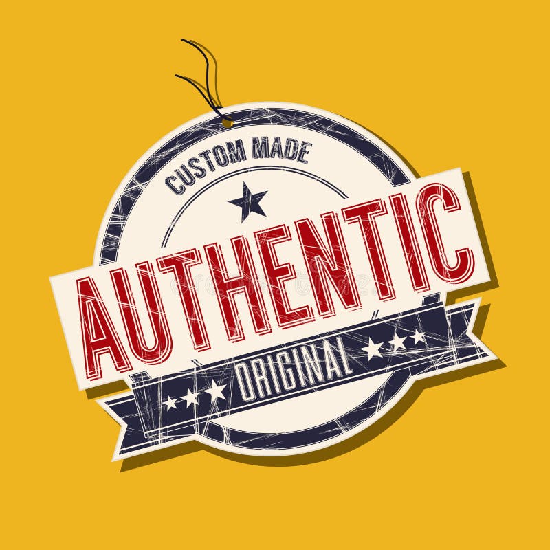 Étiquette authentique illustration de vecteur. Illustration du emblème ...