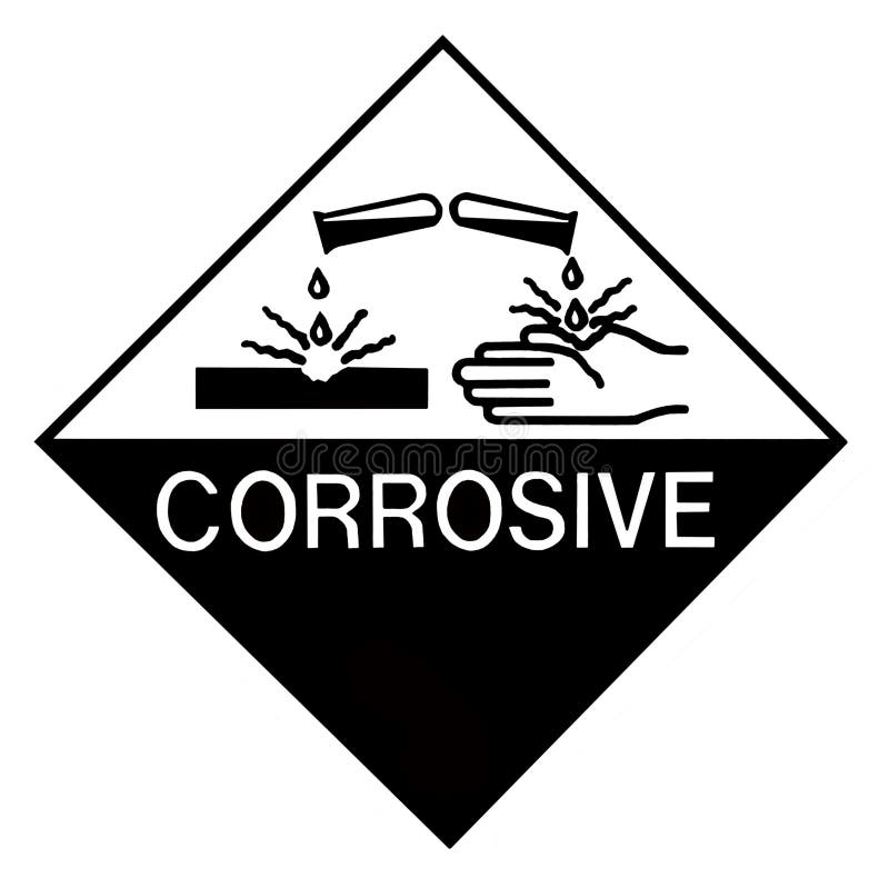 Panneau D'avertissement Corrosif De Danger De Produits Chimiques ...