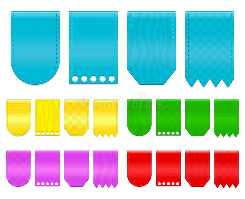 Ensemble D'étiquettes Colorées Illustration de Vecteur - Illustration ...