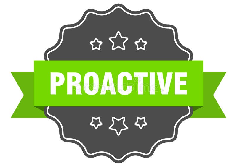 Étiquette proactif illustration de vecteur. Illustration du médaillon ...