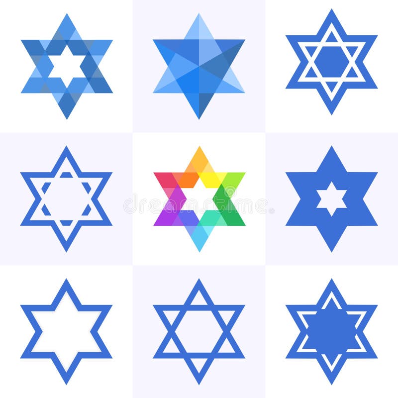 Étoile De David Signe De Hexagram Symbole D'identité Et De Judaïsme ...