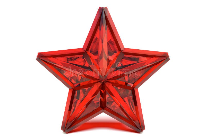 Étoile Rouge Symbolique D'isolement Illustration Stock - Illustration ...