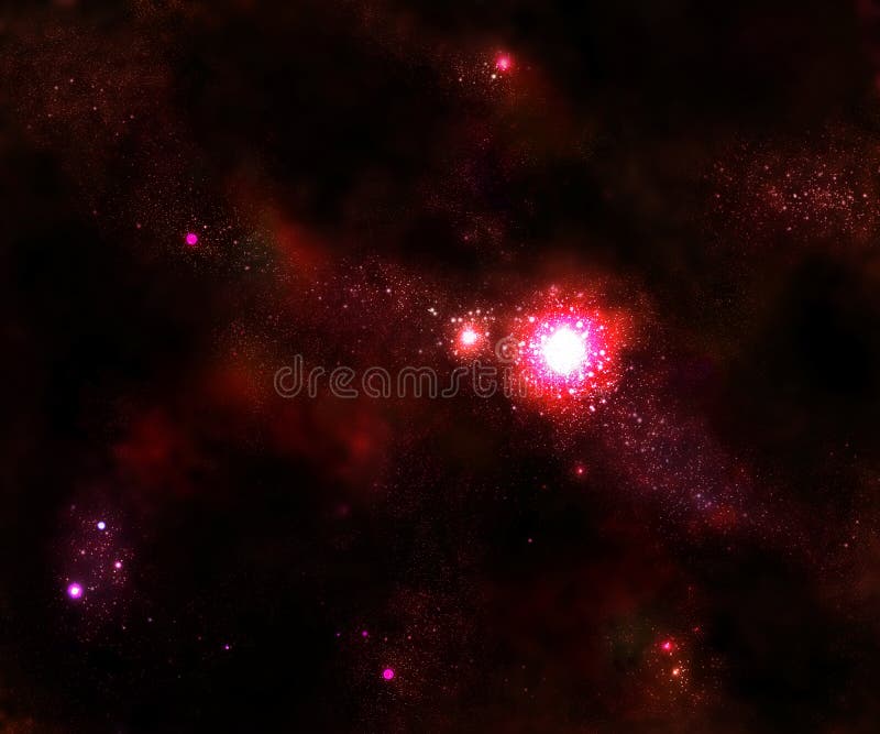étoile Rouge De L'espace De Galaxie Illustration Stock - Illustration ...