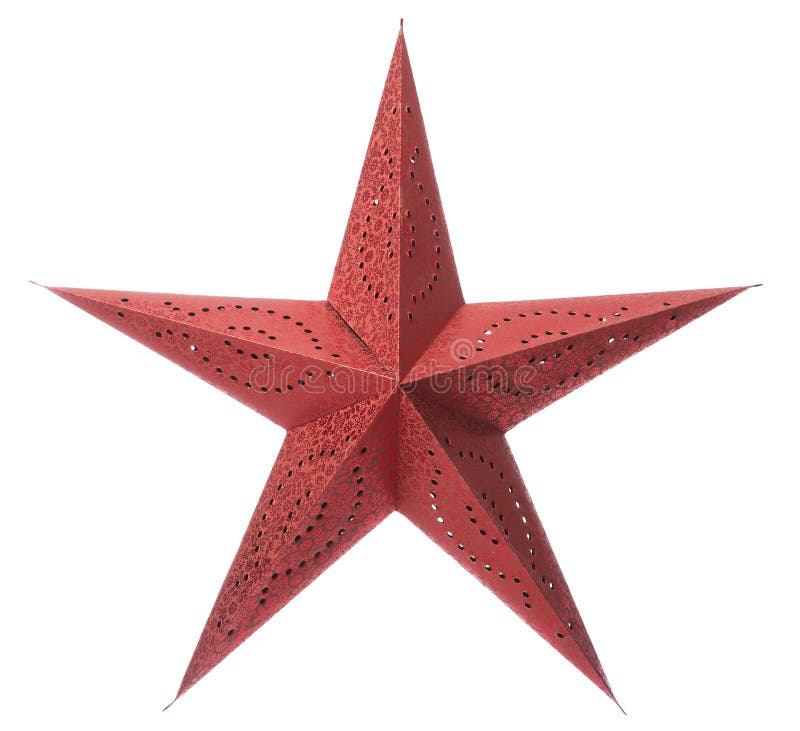 Étoile Rouge photo stock. Image of isolement, noël, forme - 7634010