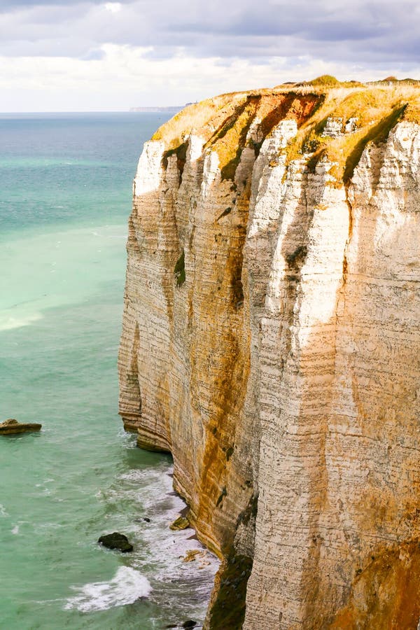 The Ã©tretat on the French Coast Stock Image - Image of normandy, cliff ...