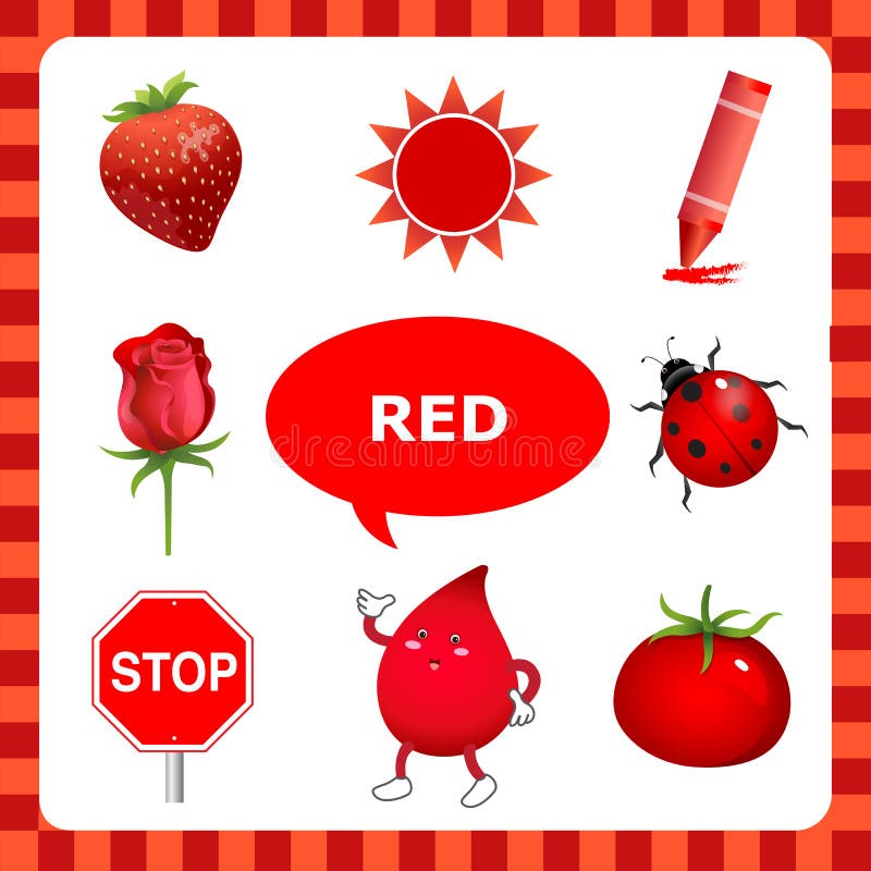 Étude De La Couleur Rouge Illustration de Vecteur - Image: 54849657