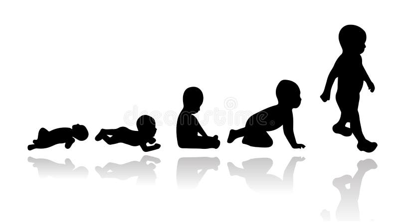 Évolution du bébé illustration stock. Illustration du anniversaire ...