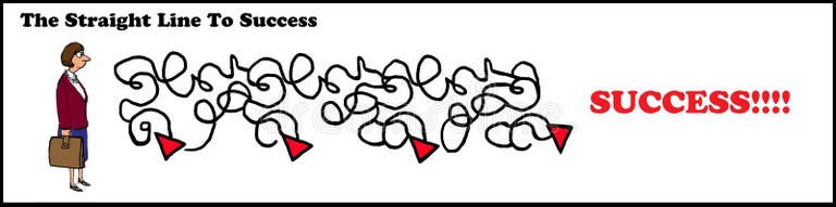 Éxito stock de ilustración. Ilustración de persona, persistente - 71277214