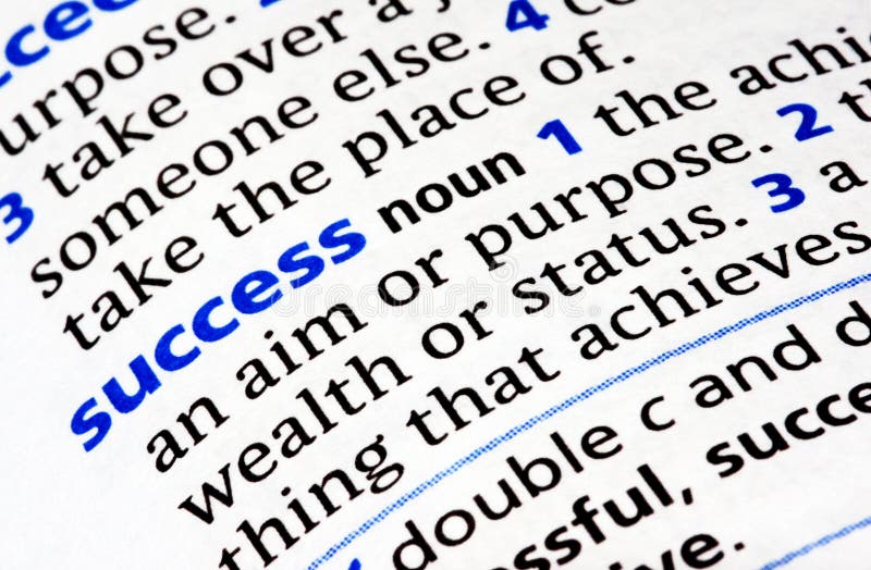 Definición del éxito imagen de archivo. Imagen de defina - 101423879