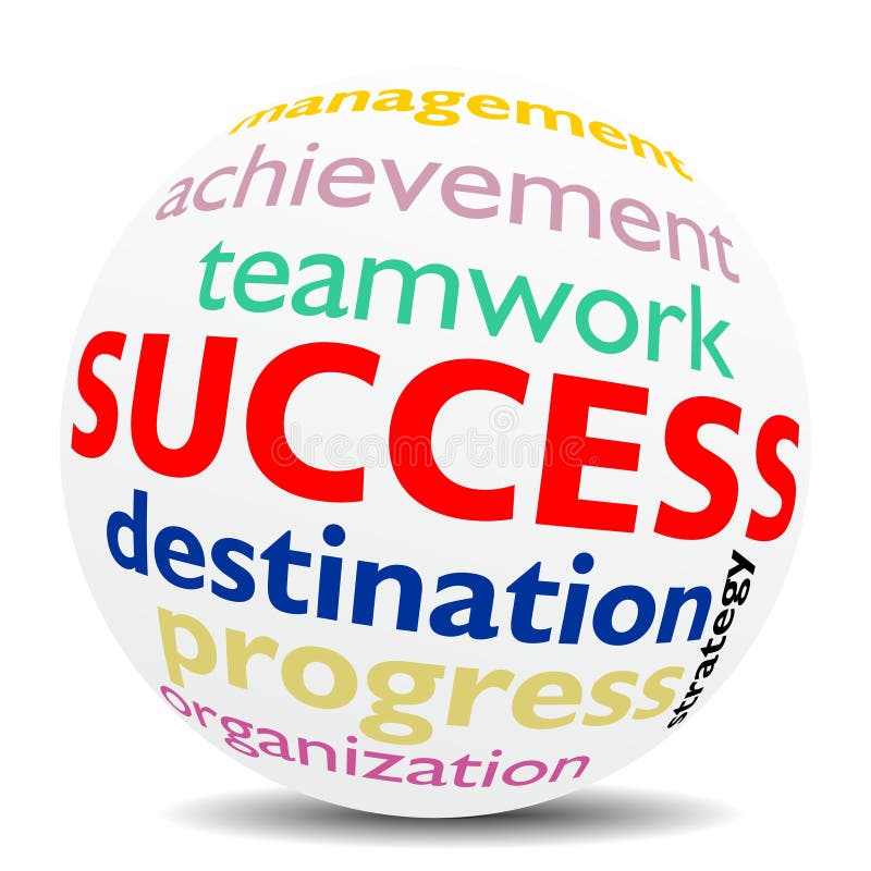ÉXITO - wordcloud - ESFERA stock de ilustración. Ilustración de ...