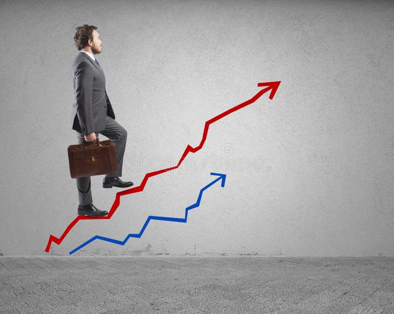 Éxito Y Determinación En Negocio Imagen de archivo - Imagen de ventas ...