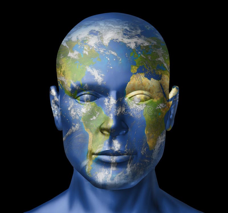 Être humain de la terre illustration stock. Illustration du porcelaine ...